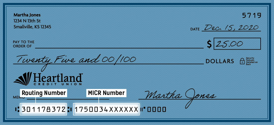 How To Find Your Routing And MICR Numbers Heartland Credit Union